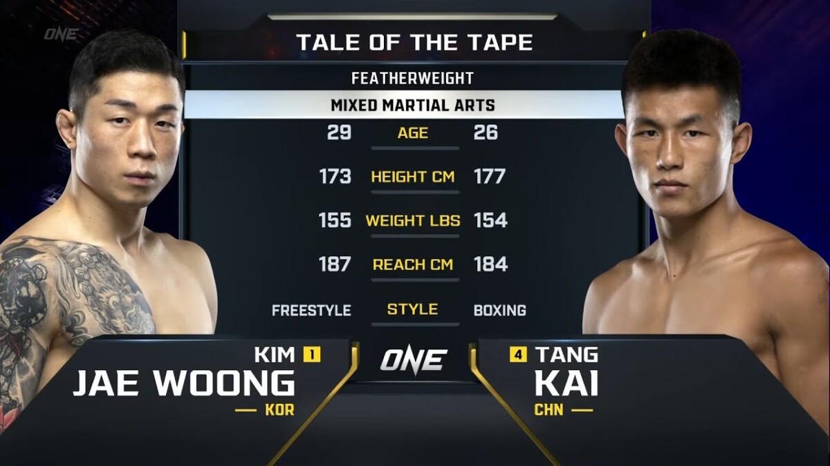 Tang Kai MMA Stats, News, Videos ,and More - ONE Championship