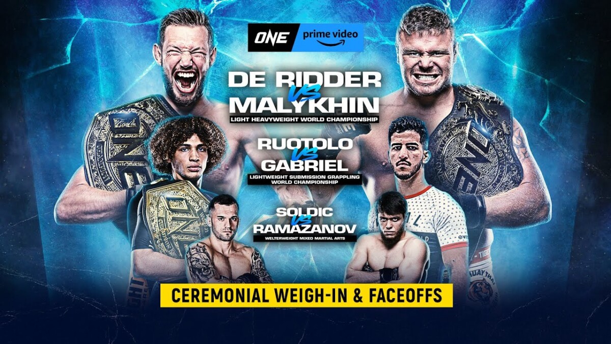 ONE On Prime Video 5: De Ridder vs. Malykhin | Press Conference - ONE ...