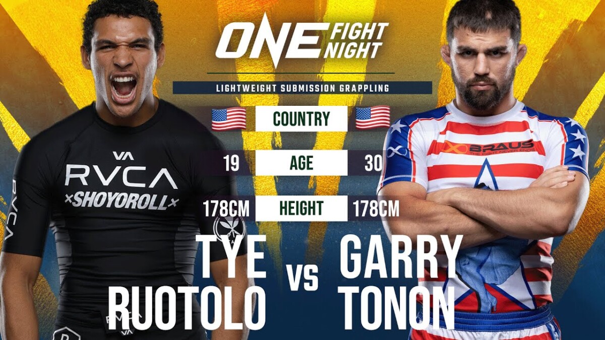 Phenom CHOKED OUT Legend Tye Ruotolo vs. Garry Tonon - ONE Championship ...