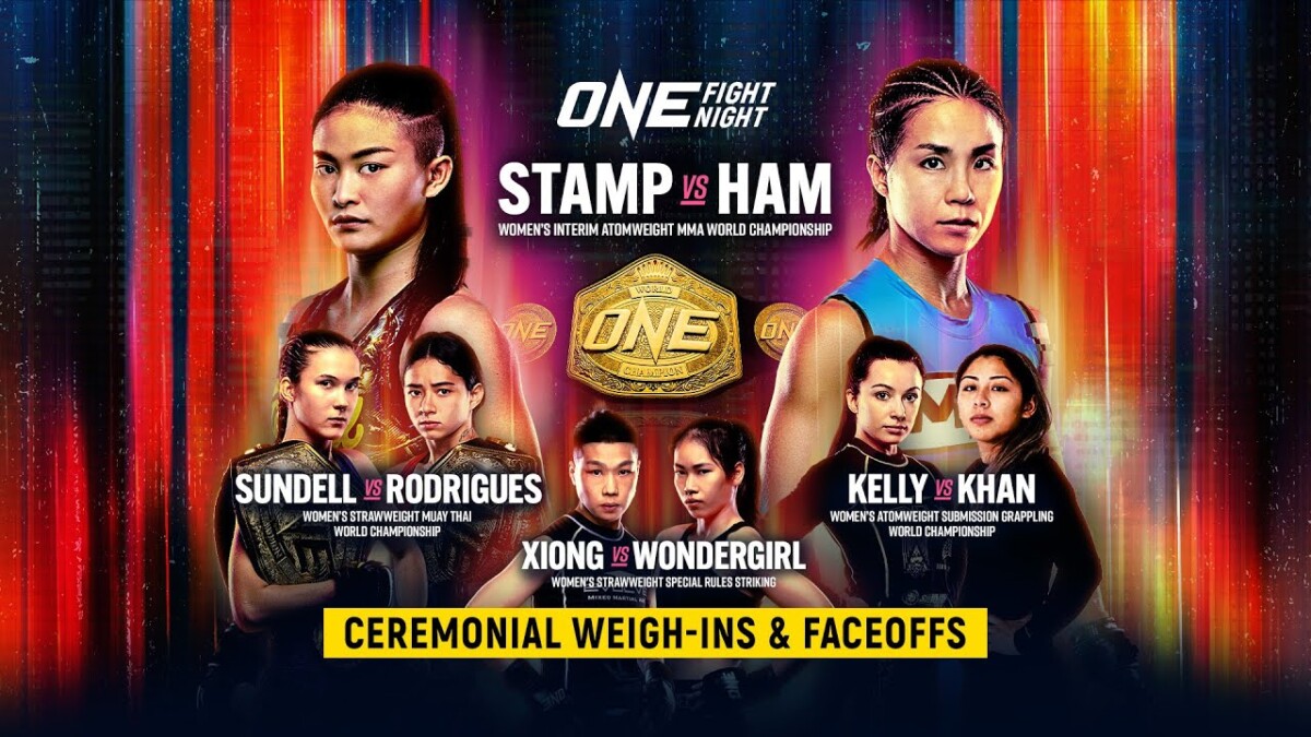 ONE Fight Night 14: Stamp vs. Ham | Ceremonial Weigh-Ins & Faceoffs ...