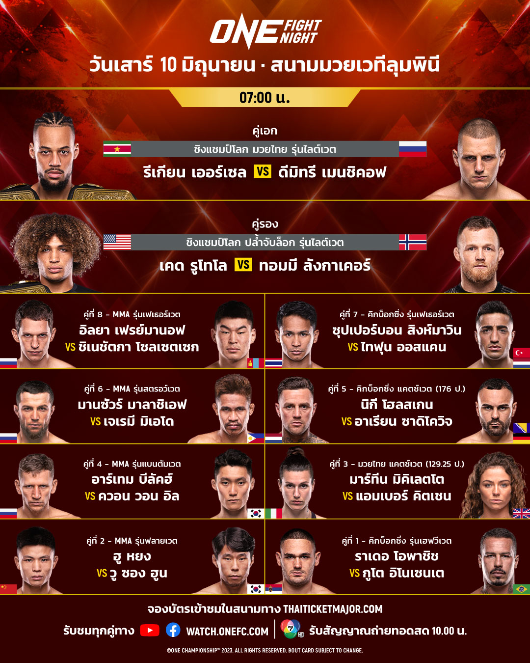 ONE Fight Night 11: Regian vs Dimitri - World Championships in ...
